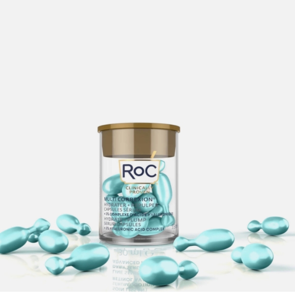 Roc Retinol | Skincare | Roc Hydrate Plump Night Serum Capsules With ...